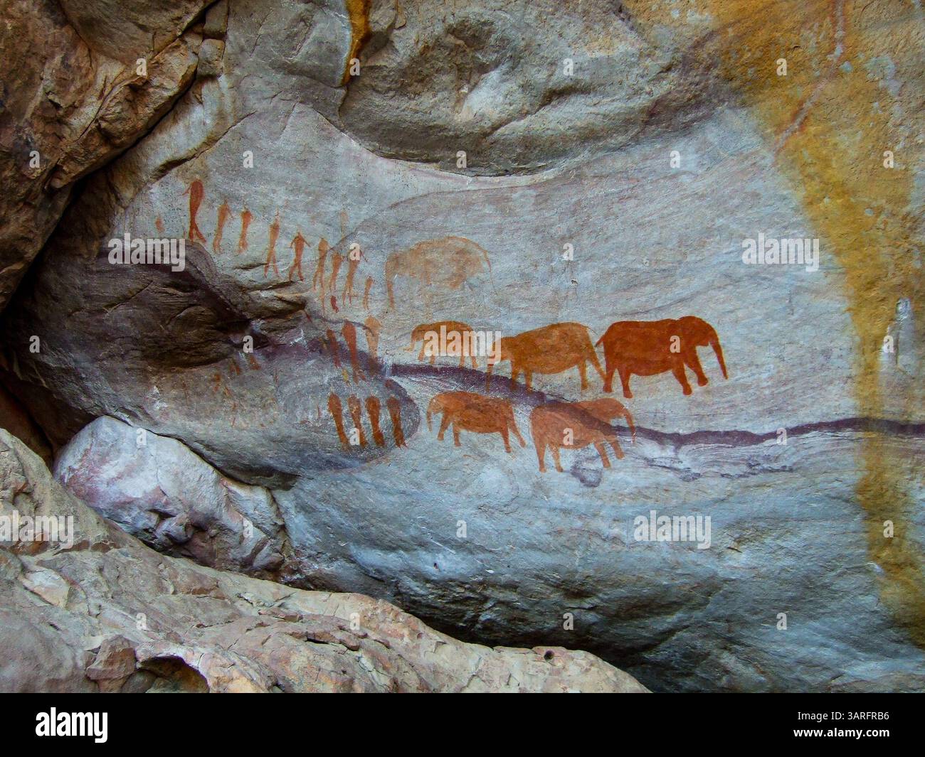 Khoisan Rock Art Cedar Berg area Western Cape Stock Photo - Alamy