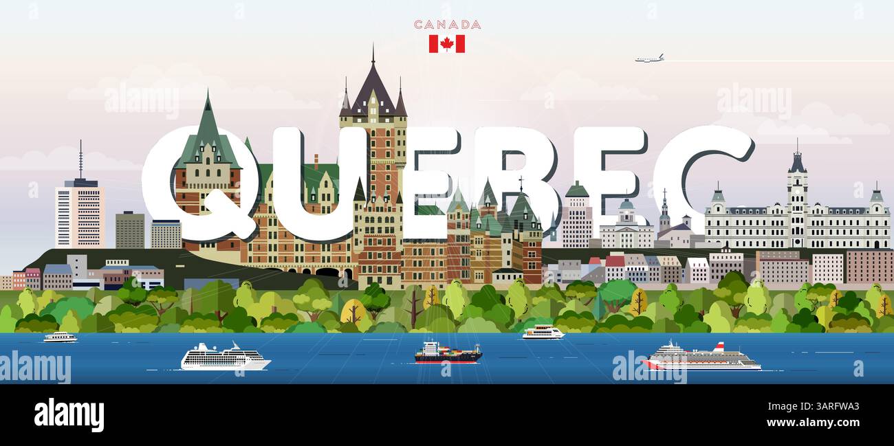Quebec city skyscrapers Stock Vector Images - Alamy