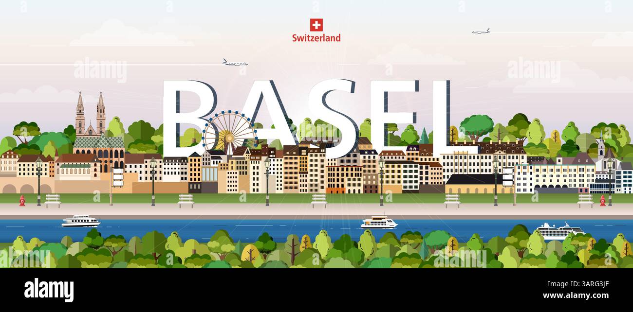 Basel famous landmark Stock Vector Images - Alamy