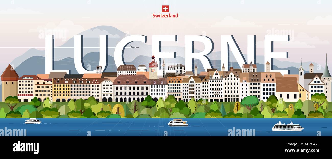 Tourism lucerne Stock Vector Images - Alamy