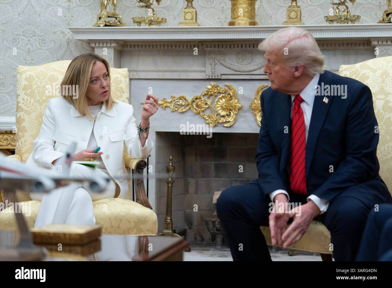United States President Donald J Trump meets Prime Minister Giorgia ...