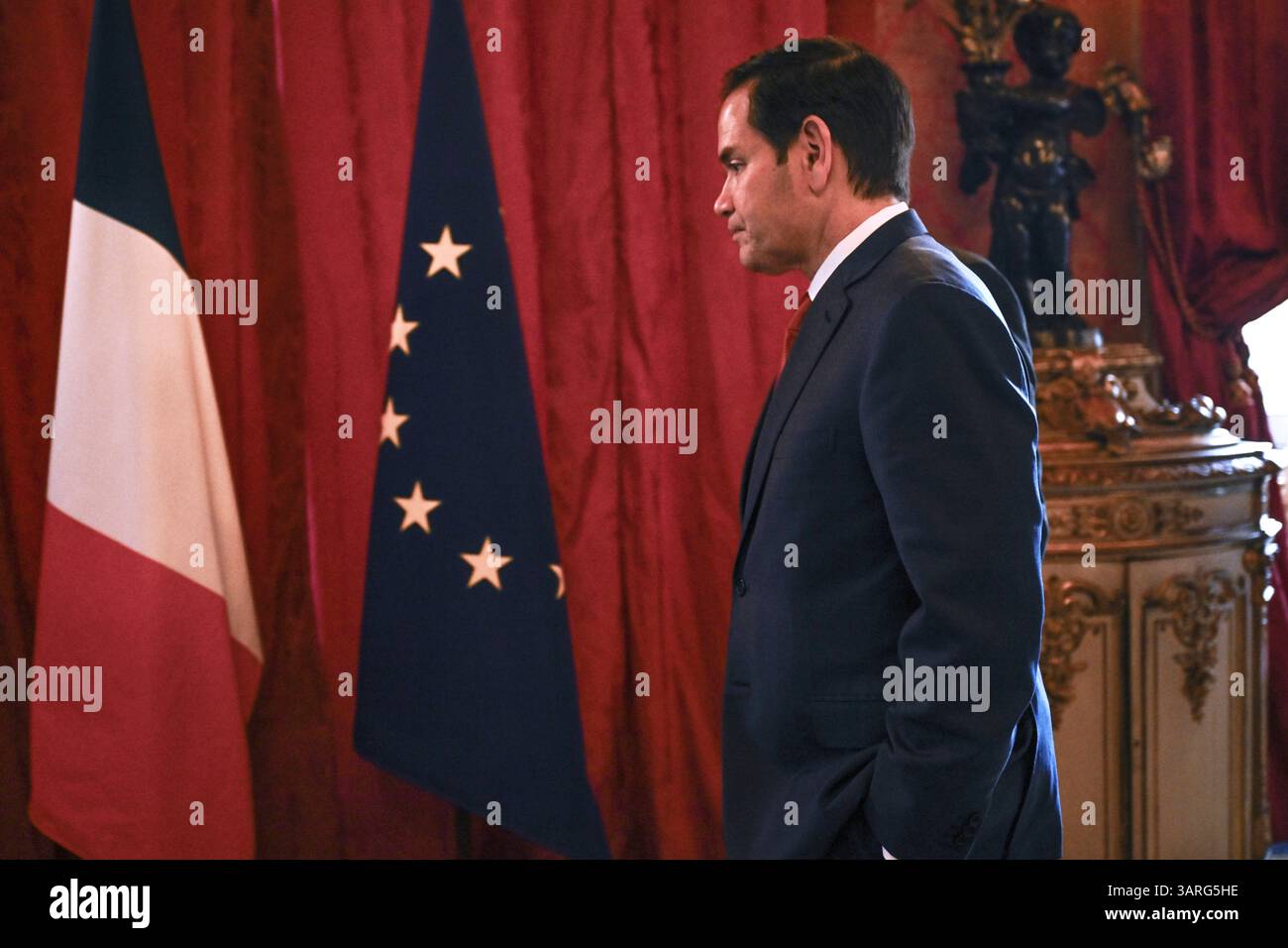 US Secretary of State Marco Rubio leaves after high-level talks on ...