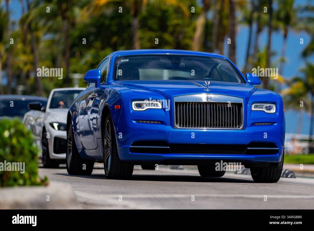April 3, 2025. Miami. Rolls Royce luxury car. Luxury automobile. Rolls ...