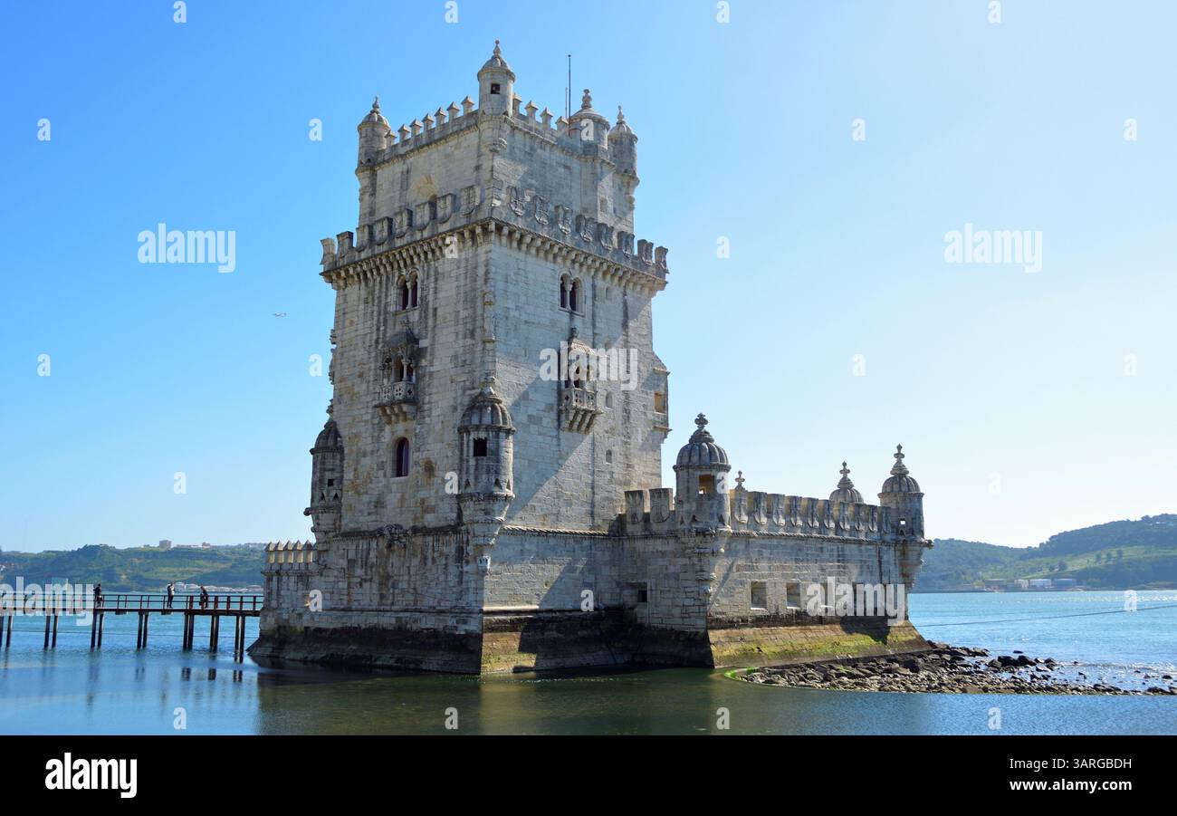 Torre de Belem in historic fortress in Lisbon Portugal Stock Photo - Alamy