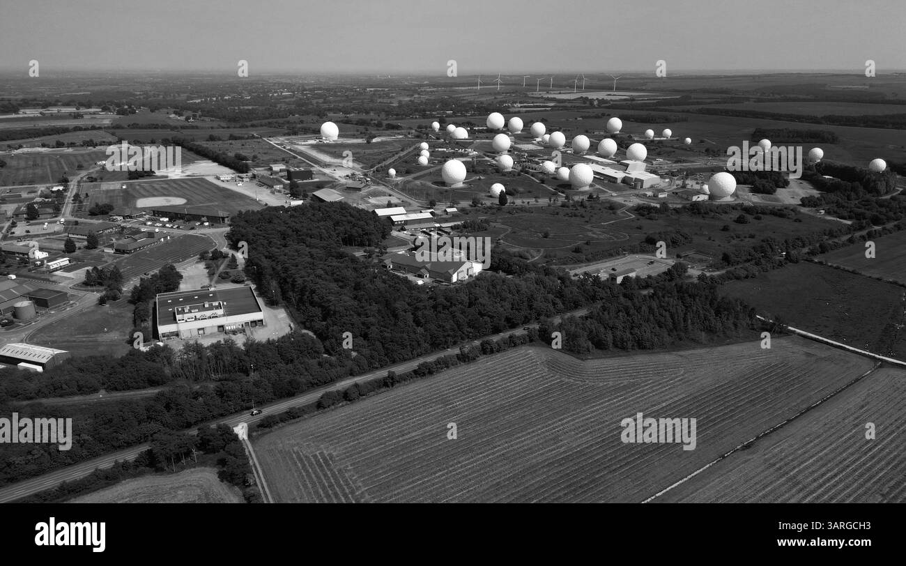 aerial view of RAF Menwith Hill near Harrogate, provides communications ...