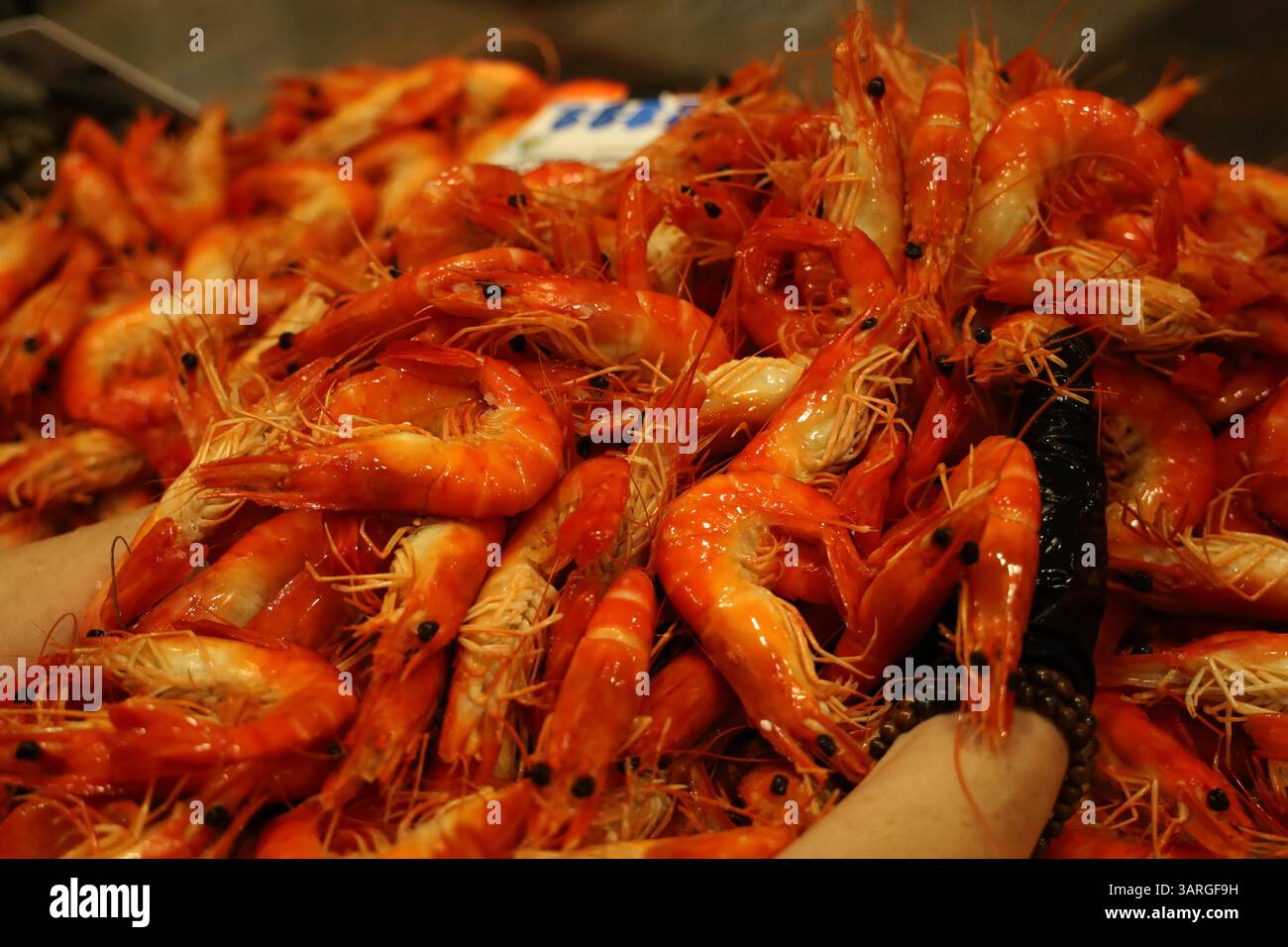 Prawns are seen on display at The Seafood king in Bankstown ahead of ...