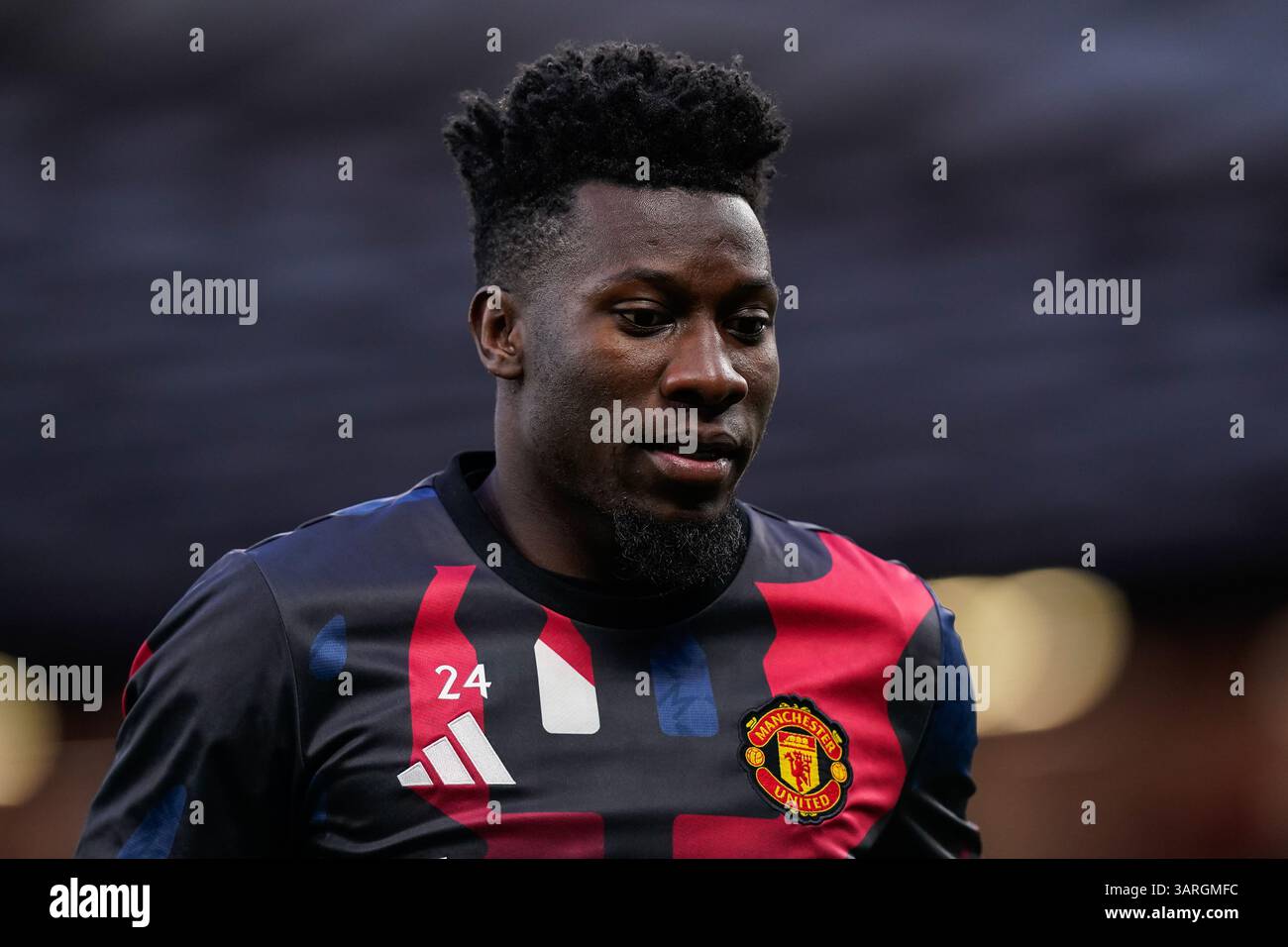 Manchester, UK. 17th Apr, 2025. André Onana of Manchester United during ...