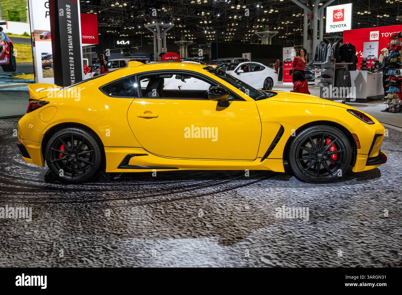 A 2026 Toyota GR86 Yuzu Edition at the New York International Auto Show at the Jacob Javits ...