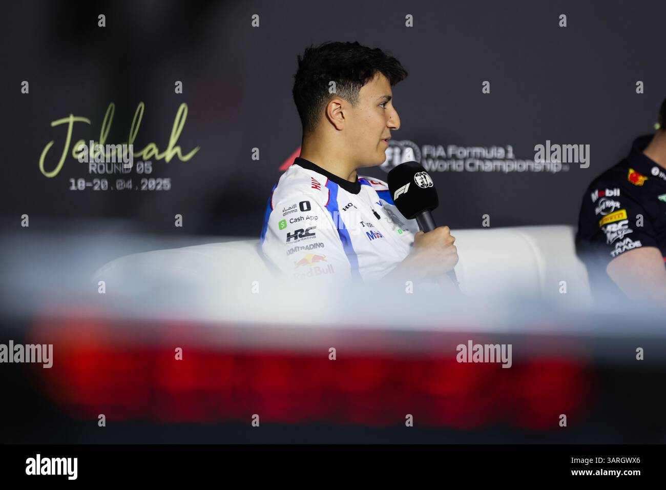 HADJAR Isack (fra), Visa Cash App RB F1 Team VCARB02, portrait press conference during the ...
