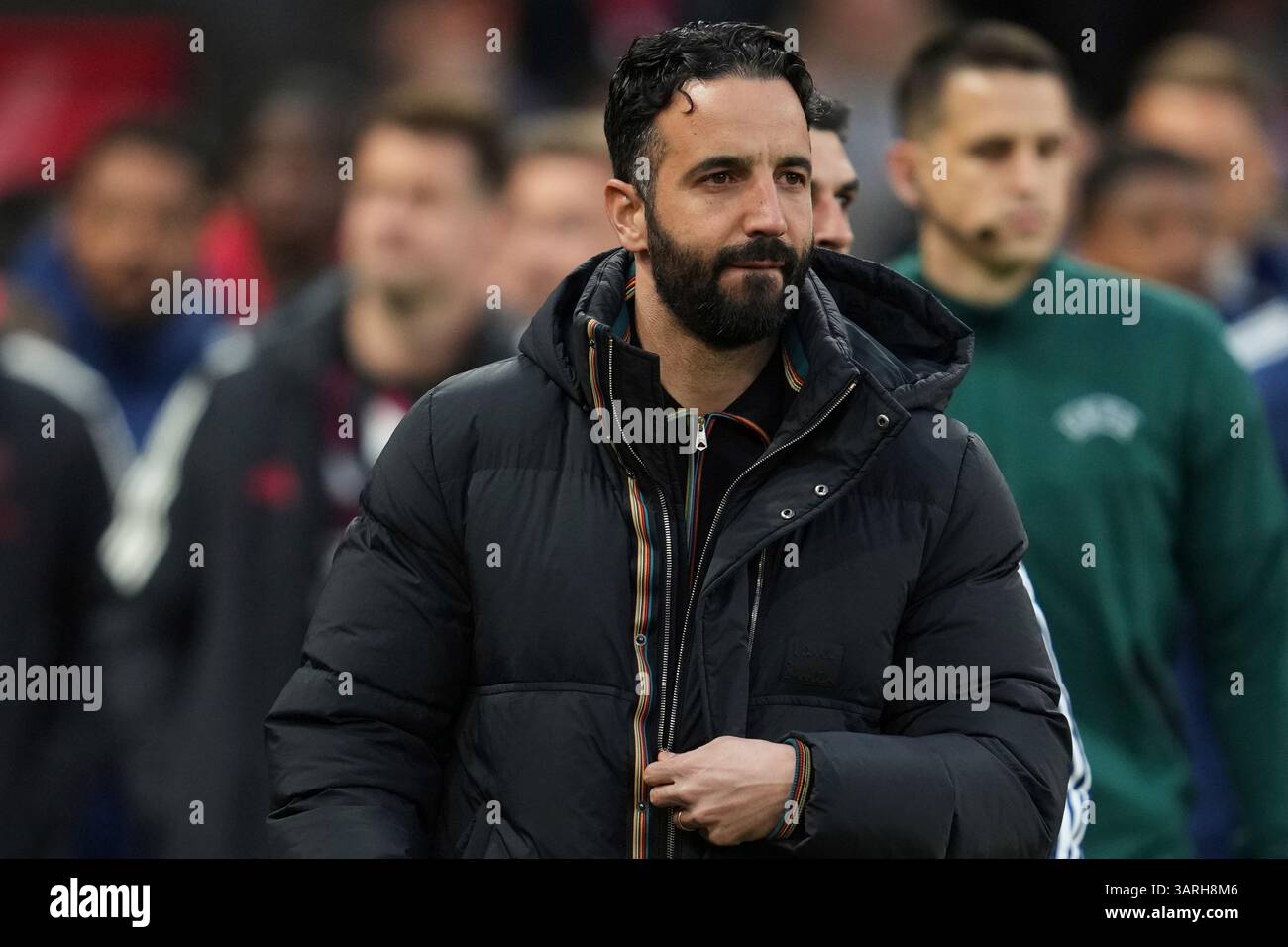 Manchester United's head coach Ruben Amorim arrives for the Europa ...