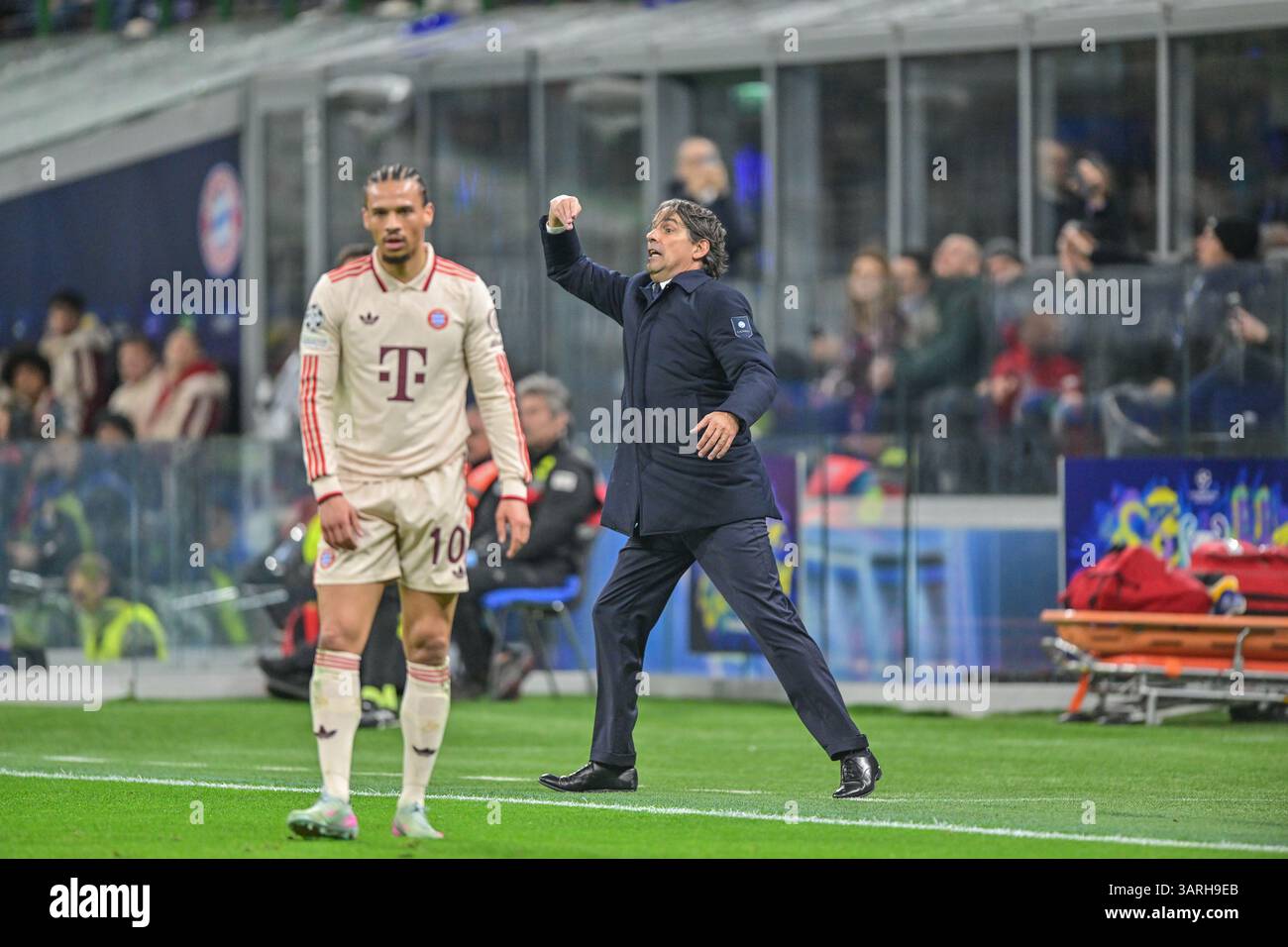 Milano, Italy. 16th Apr, 2025. Head coach Simone Inzaghi of Inter seen ...