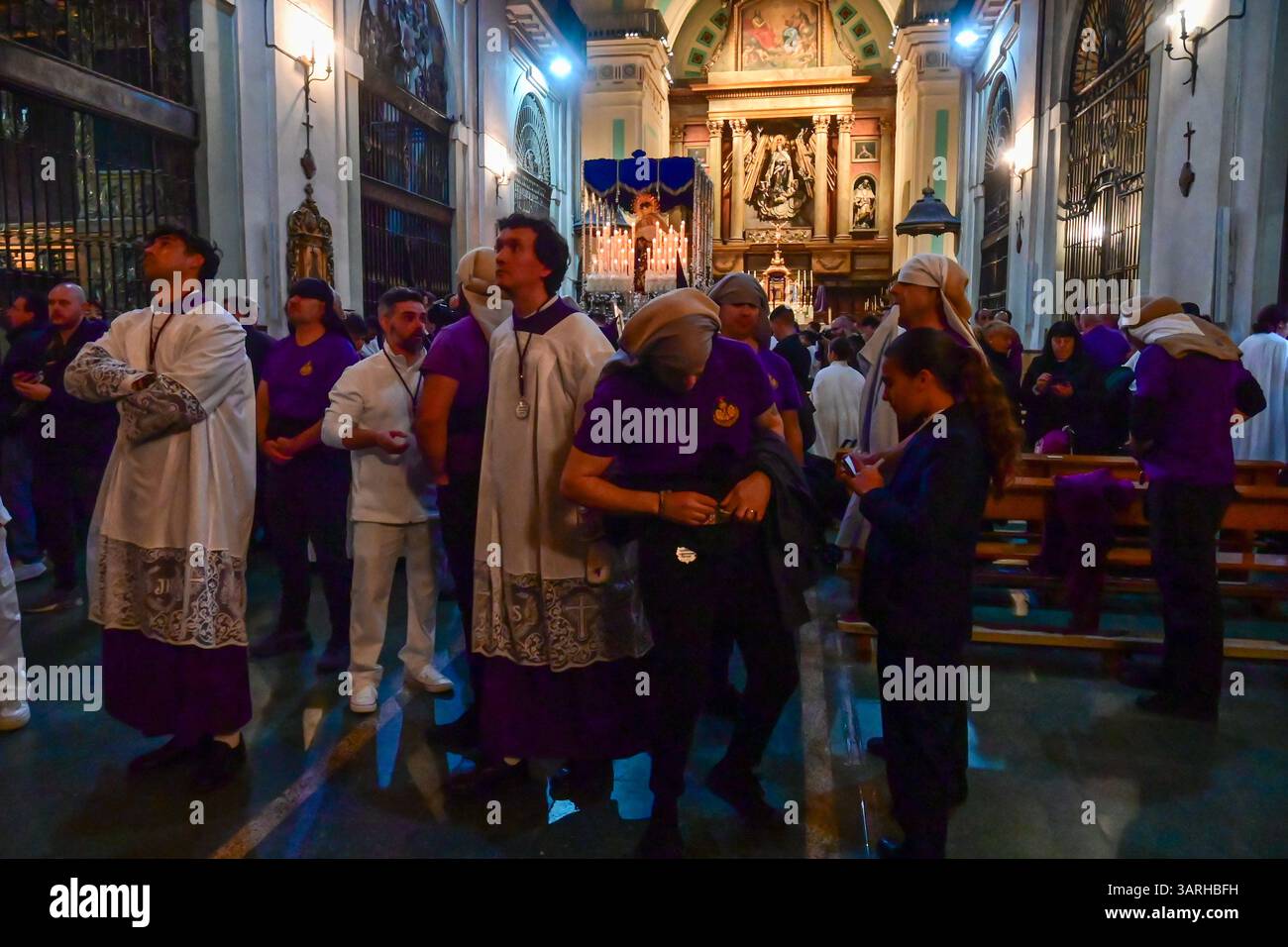 Madrid, Madrid, SPAIN. 16th Apr, 2025. Despite the procession's ...