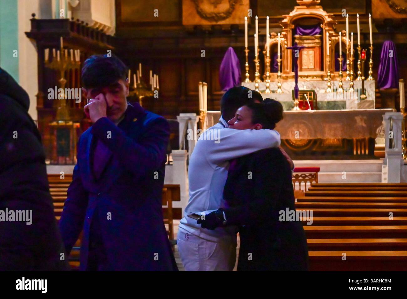 Madrid, Madrid, SPAIN. 16th Apr, 2025. Despite the procession's ...