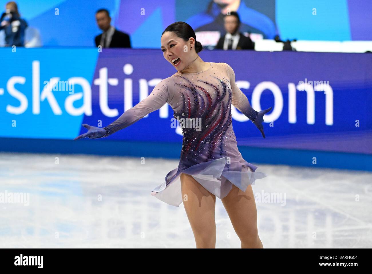 Boston, Mass. 28th Mar, 2025. Wakaba Higuchi of Japan skates in the ...