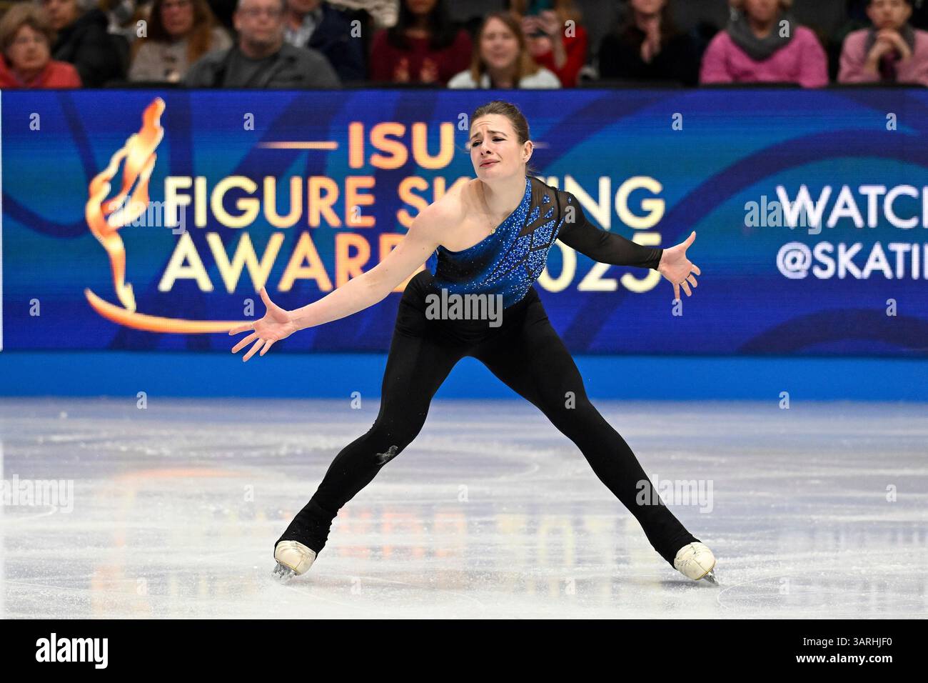 March 28, 2025, Boston, Mass: Kristen Spours of Great Britain skates in ...