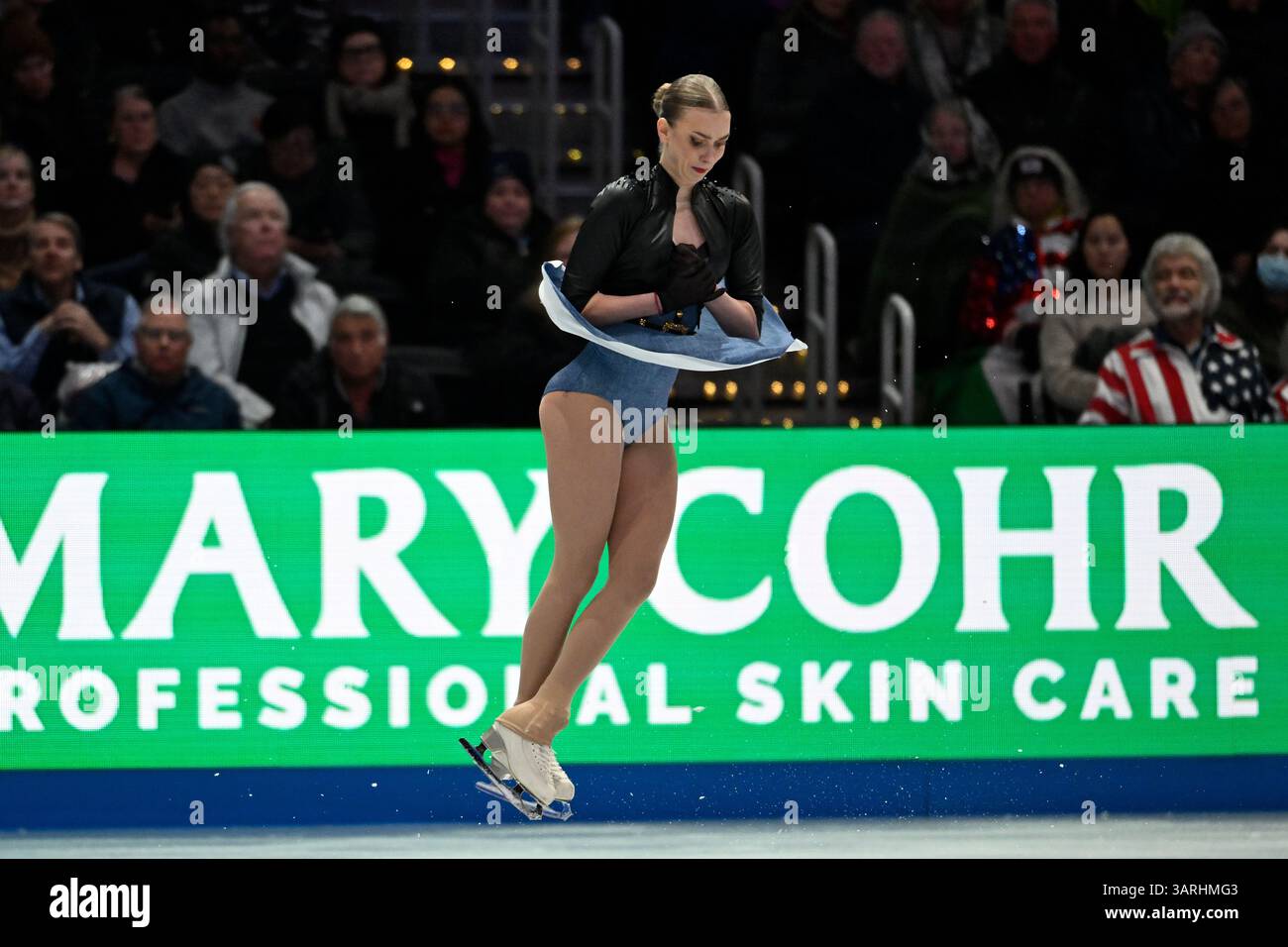 Boston, Mass. 28th Mar, 2025. Alexandra Feigin of Bulgaria skates in ...