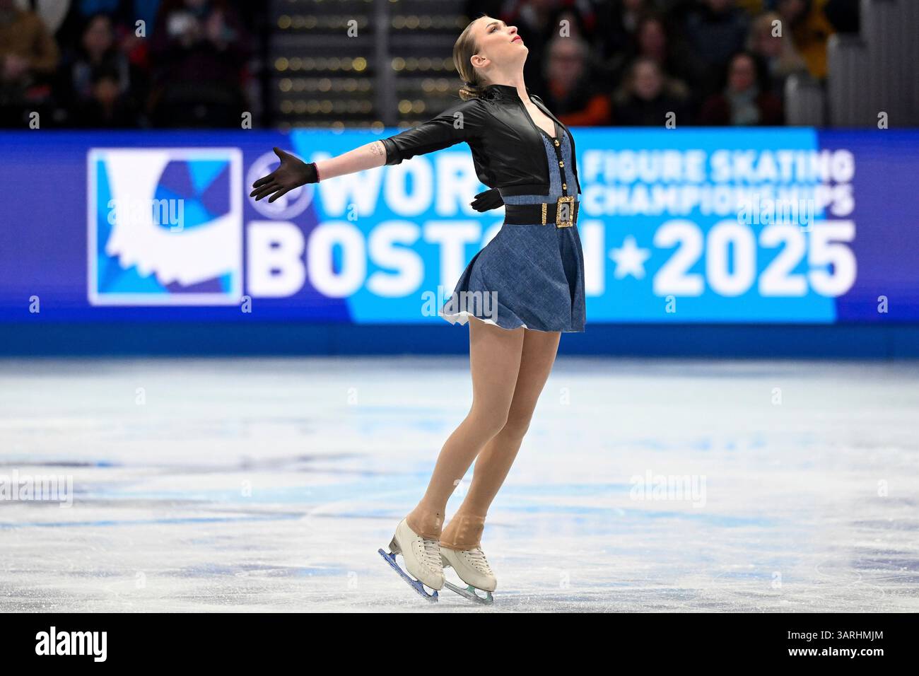 March 28, 2025, Boston, Mass: Alexandra Feigin of Bulgaria skates in ...