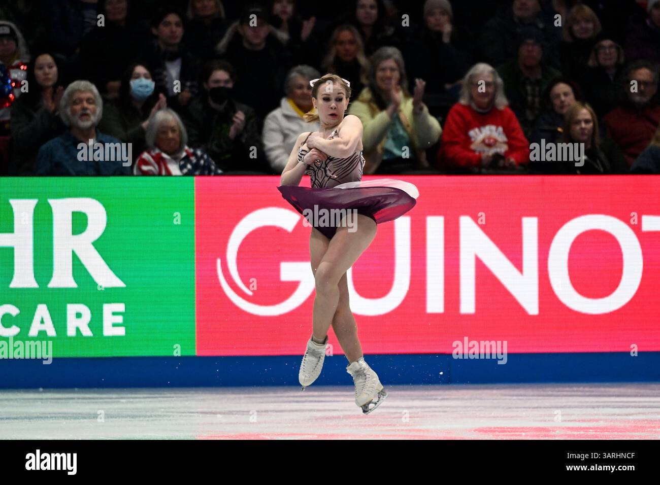Boston, Mass. 28th Mar, 2025. Ekaterina Kurakova of Poland skates in ...