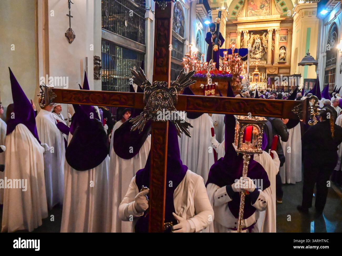 Madrid, Spain. 16th Apr, 2025. Despite the procession's preparations ...