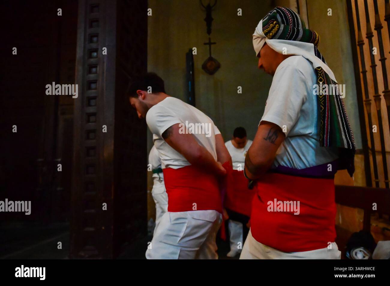 Madrid, Spain. 16th Apr, 2025. Despite the procession's preparations ...