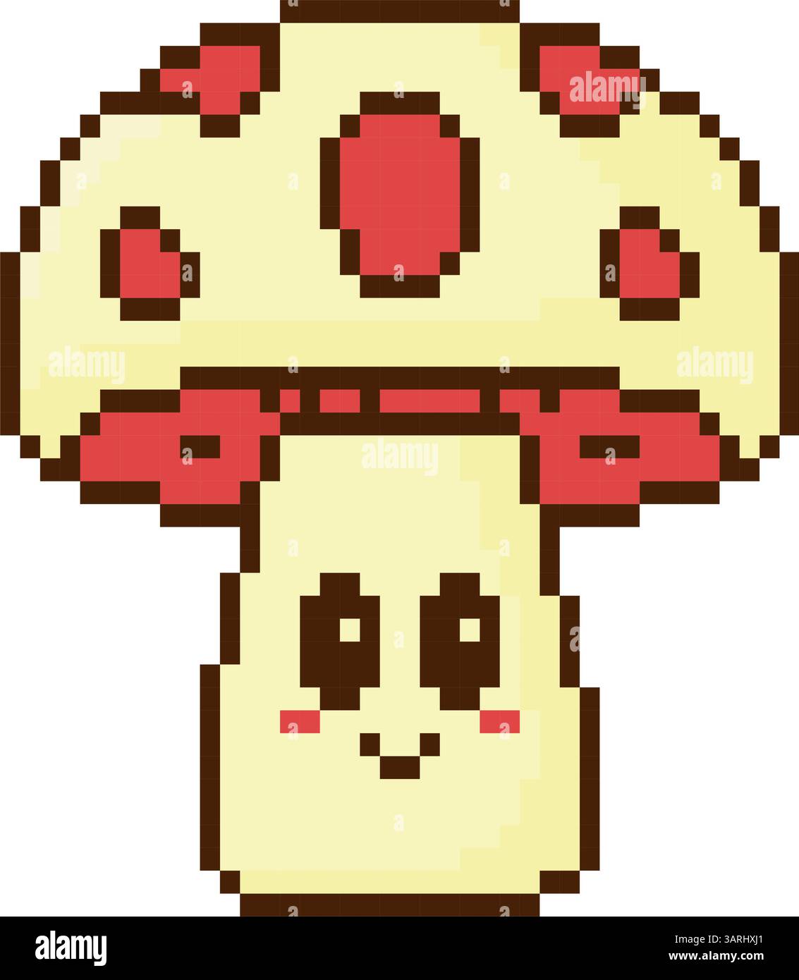 8 bit fly agaric mushroom. Pixel art object. Old school slot machine graphics Stock Vector Image ...