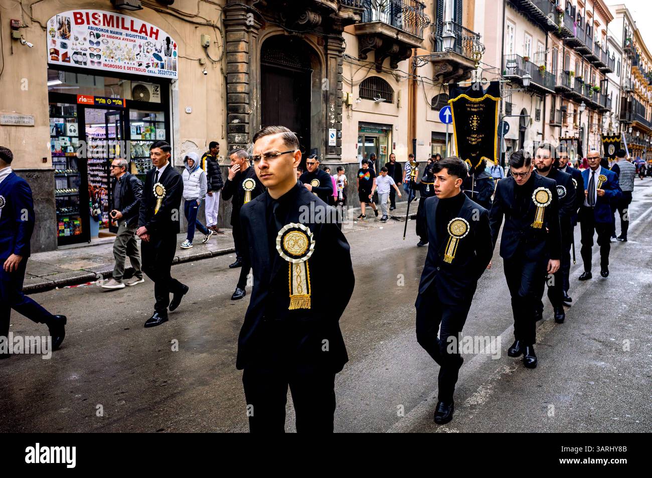 Holy Week in Palermo PALERMO, ITALY - APRIL 17: Procession of the ...