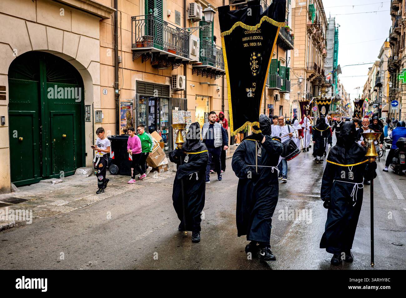 Holy Week in Palermo PALERMO, ITALY - APRIL 17: Procession of the ...
