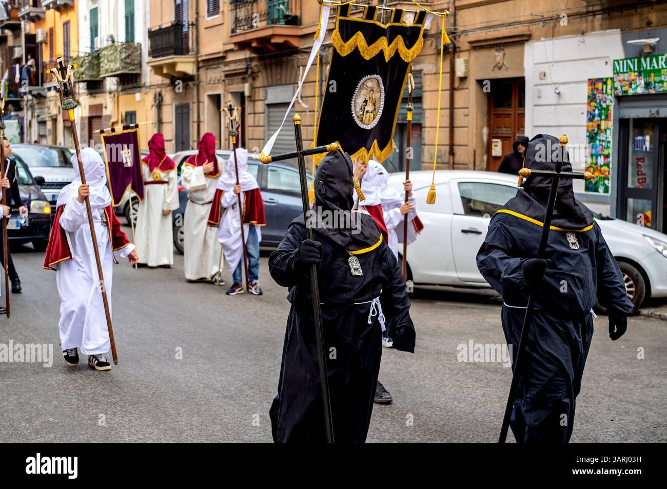 Holy Week in Palermo PALERMO, ITALY - APRIL 17: Procession of the ...