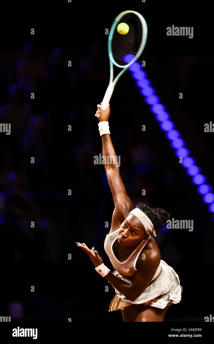 Stuttgart, Deutschland. 17th Apr, 2025. im Bild Coco Gauff USA Coco Gauff USA vs Ella Seidel GER ...