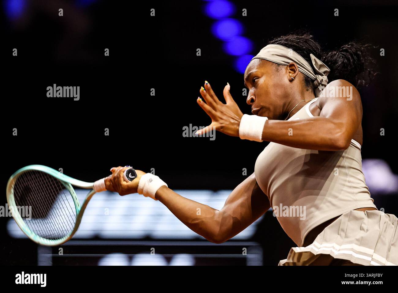 Stuttgart, Deutschland. 17th Apr, 2025. im Bild Coco Gauff USA Coco Gauff USA vs Ella Seidel GER ...