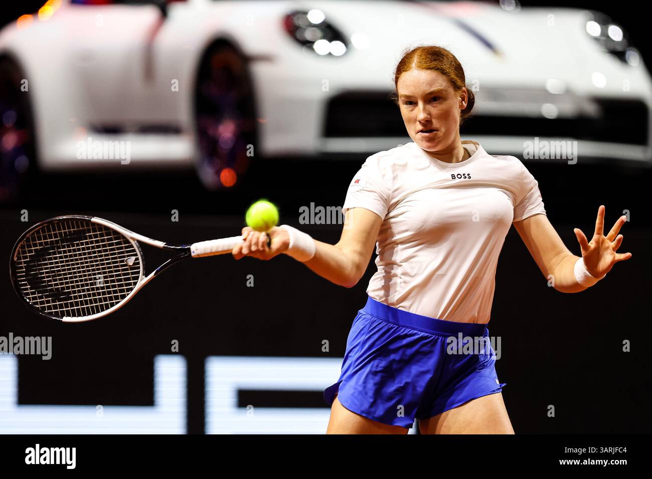 Stuttgart, Deutschland. 17th Apr, 2025. im Bild Ella Seidel GER Coco Gauff USA vs Ella Seidel ...