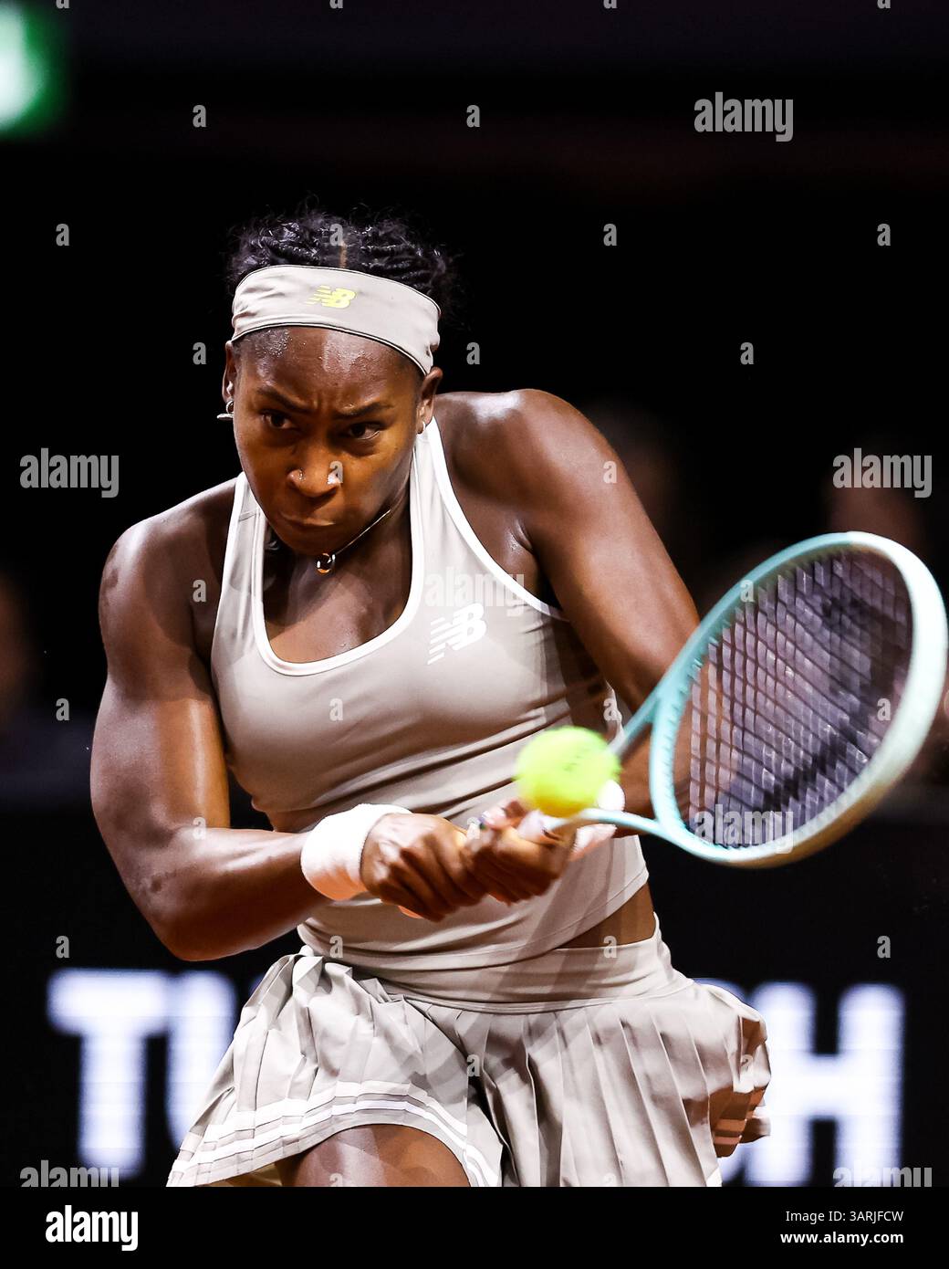 Stuttgart, Deutschland. 17th Apr, 2025. im Bild Coco Gauff USA Coco Gauff USA vs Ella Seidel GER ...