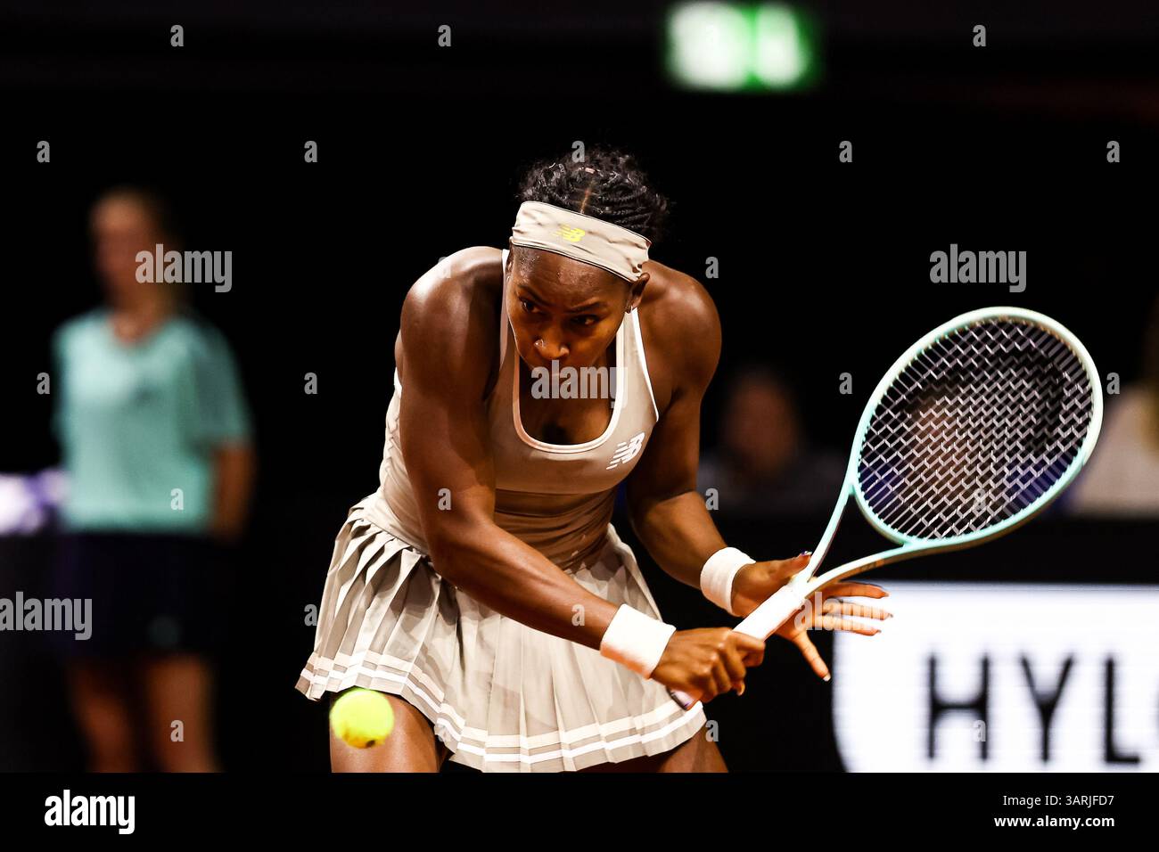 Stuttgart, Deutschland. 17th Apr, 2025. im Bild Coco Gauff USA Coco Gauff USA vs Ella Seidel GER ...