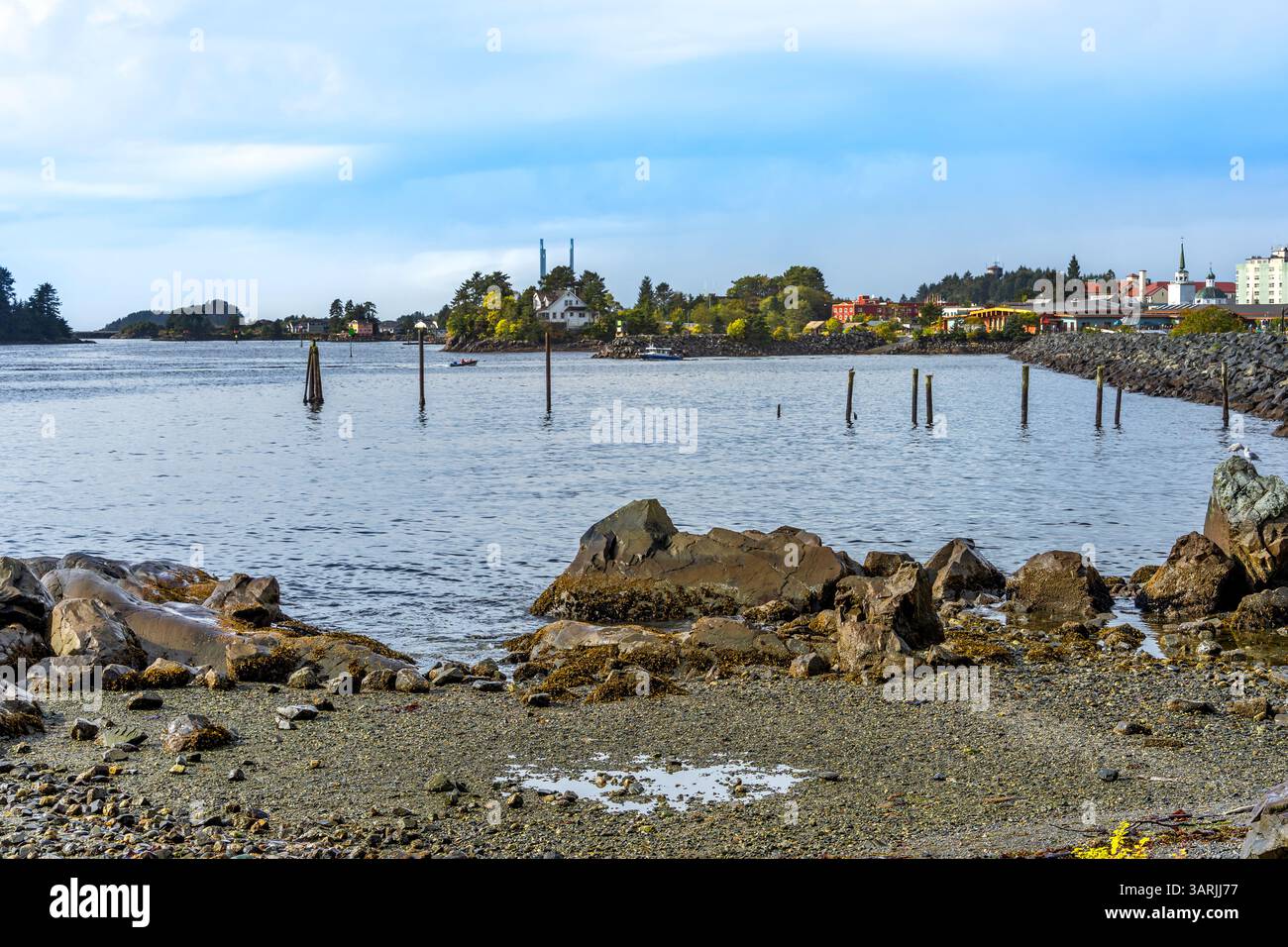 Sitka, Alaska, USA - September 24, 2024: View of Crescent Bay from a ...