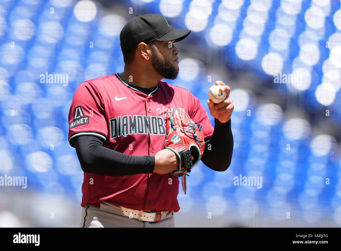 Arizona Diamondbacks starting pitcher Eduardo Rodriguez stands on the ...