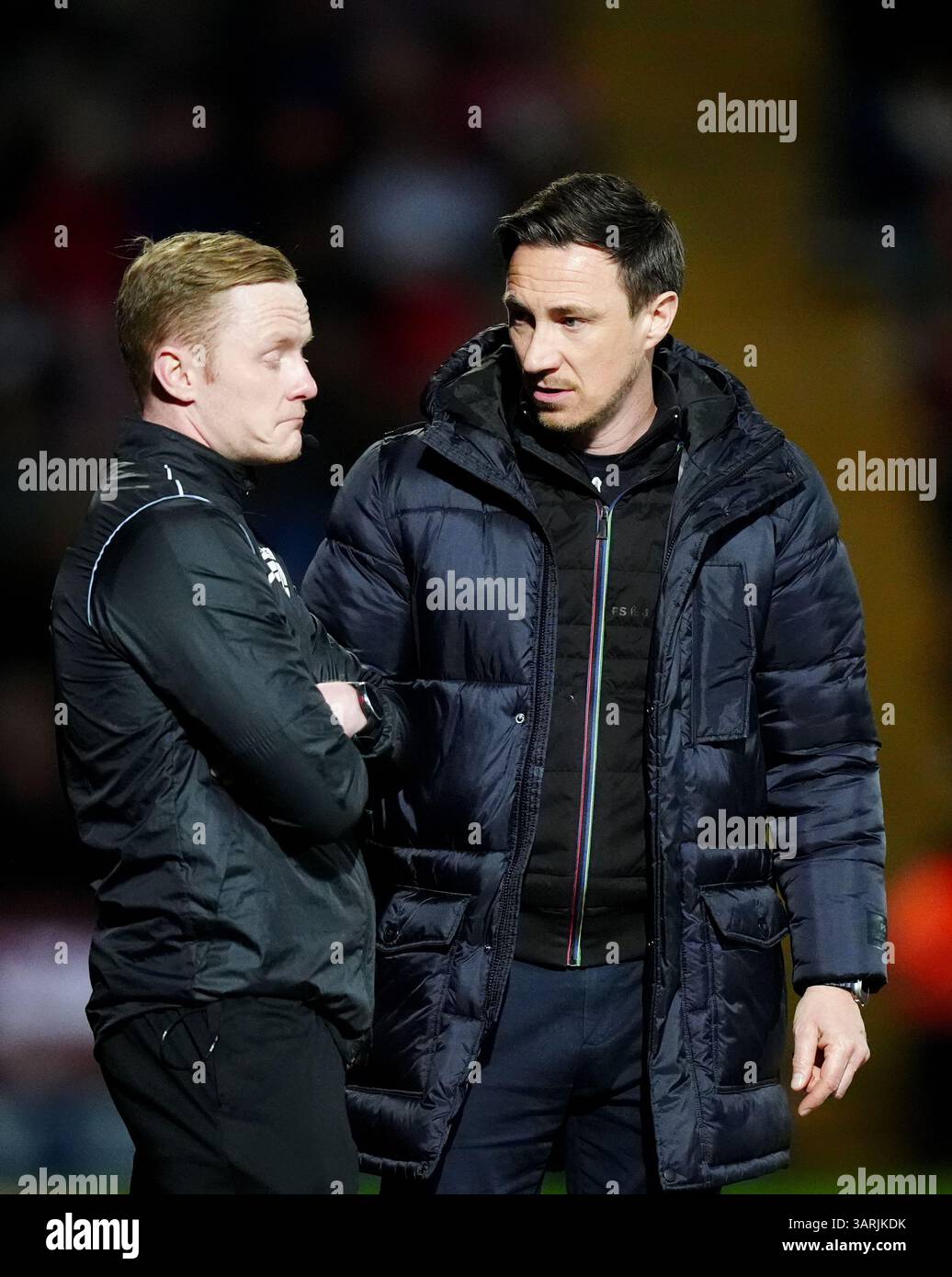 Notts County manager Stuart Maynard during the Sky Bet League Two match ...