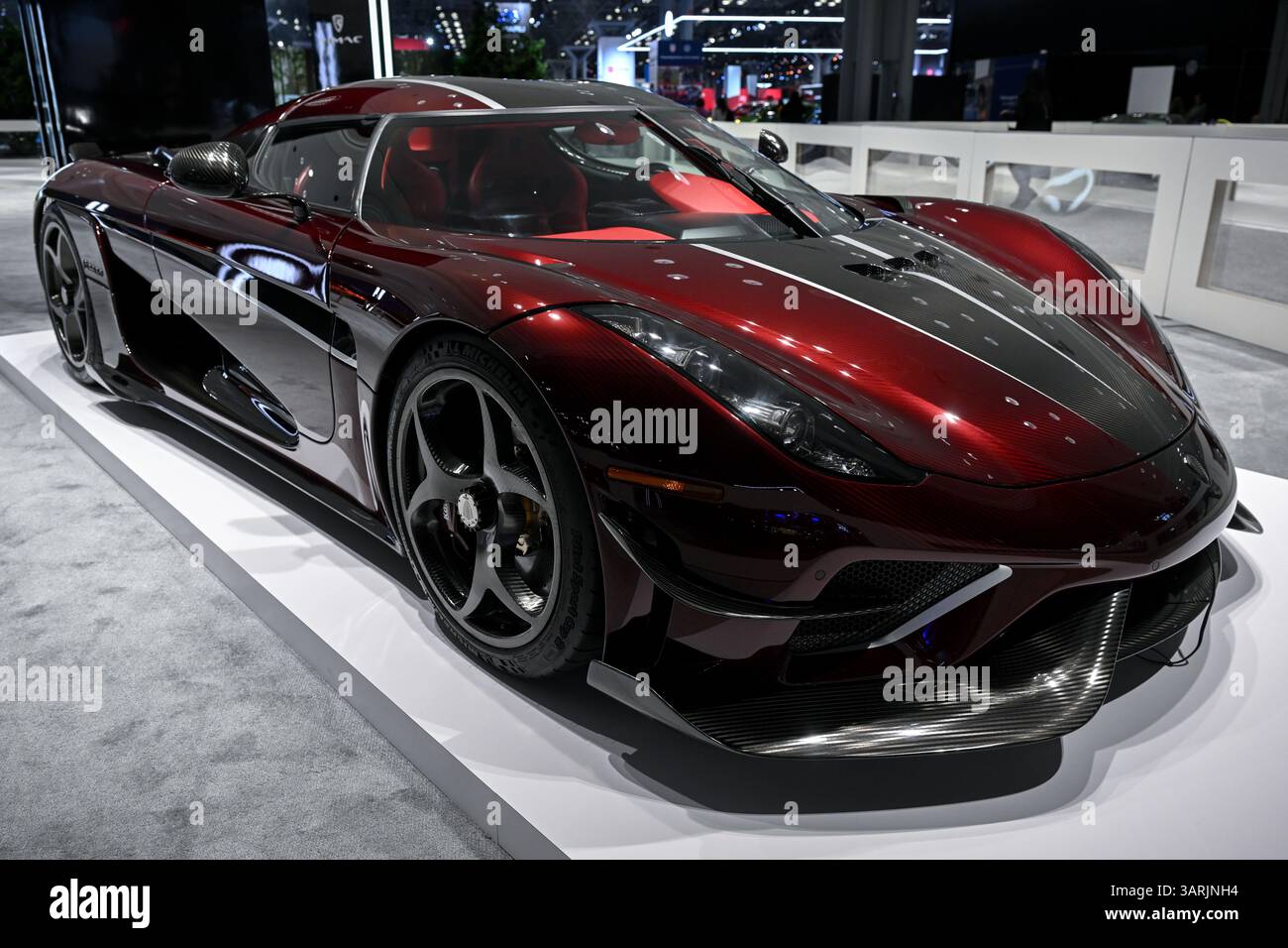 Koenigsegg automoblie on display at the 2025 New York International ...