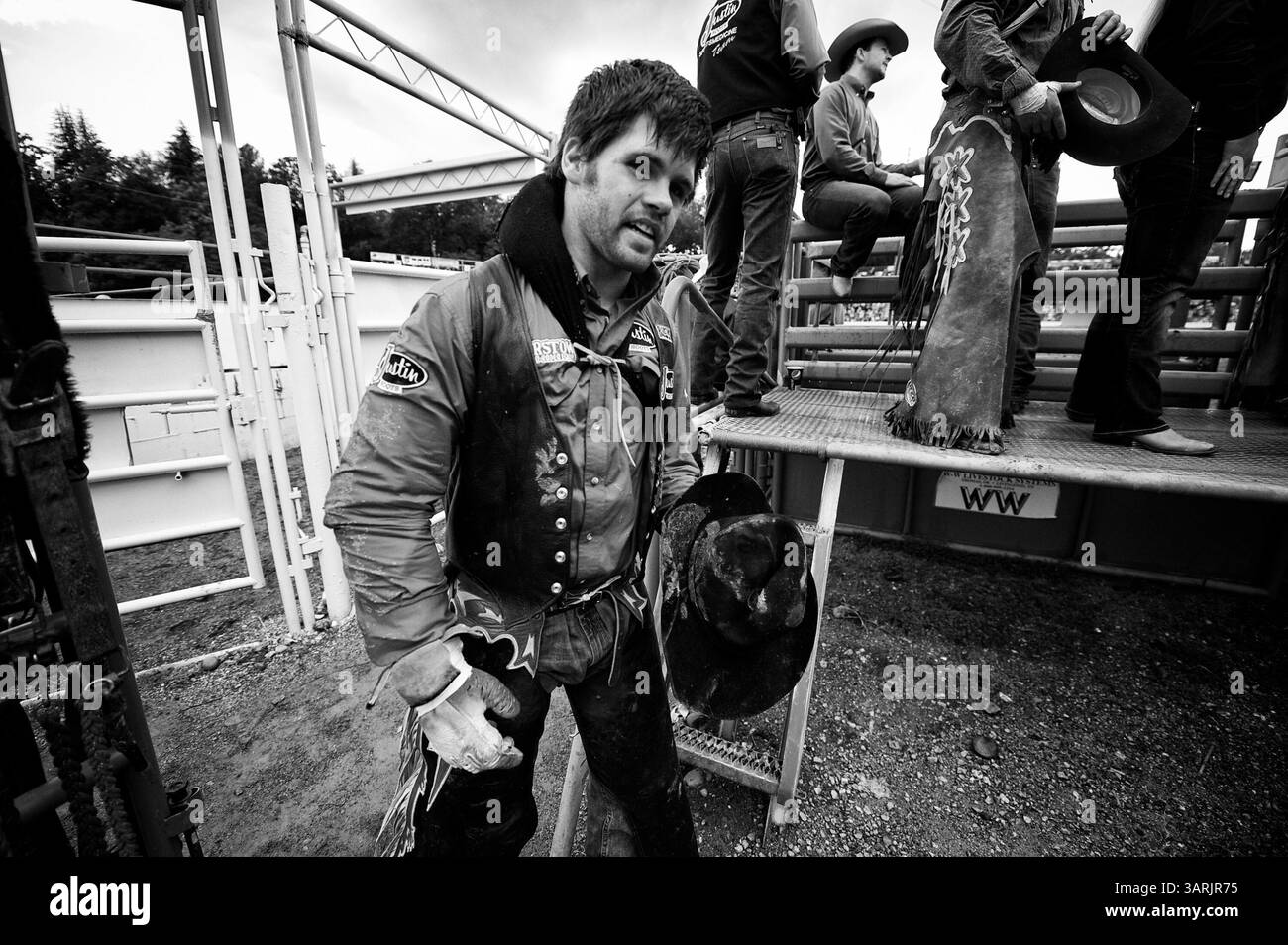 Rodeo chutes Black and White Stock Photos & Images - Alamy