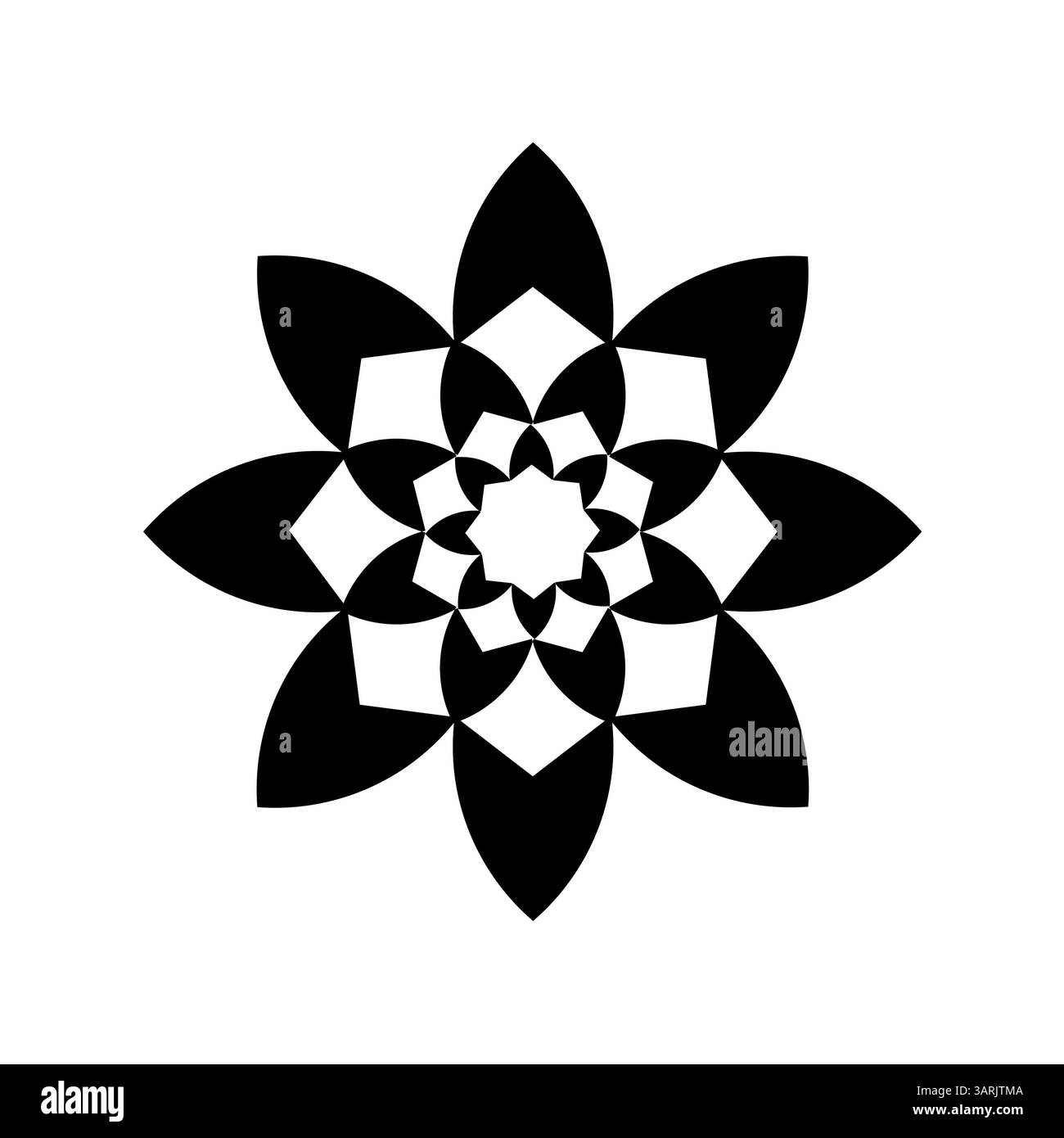 Flower design pattern on white background Stock Vector Image & Art - Alamy