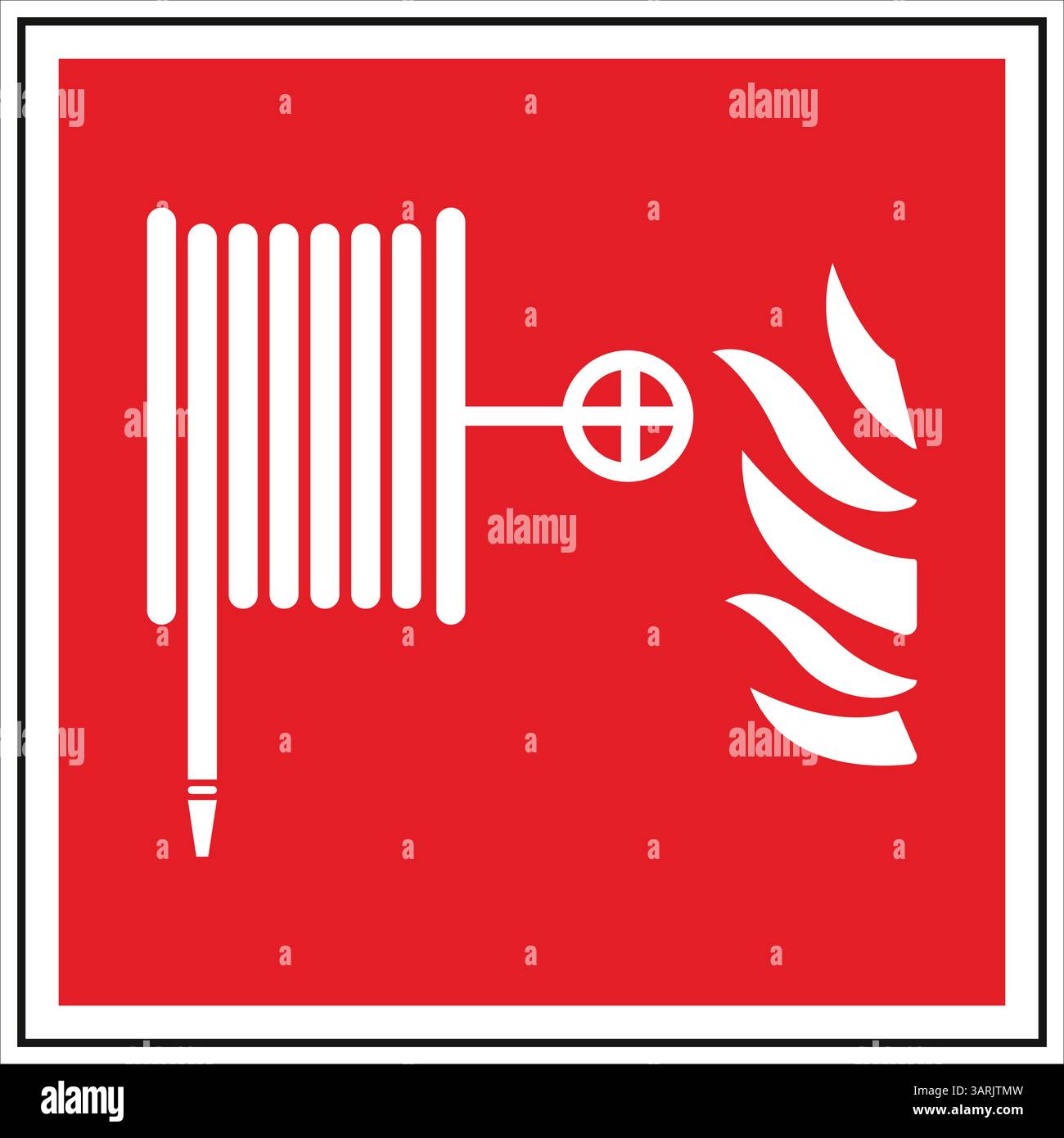 International fire hose reel symbol indicating location of fire ...