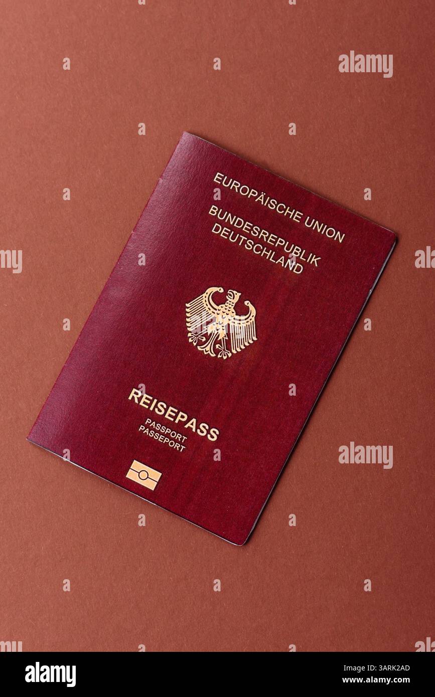 German passport, German document for travelling, border crossing, for ...