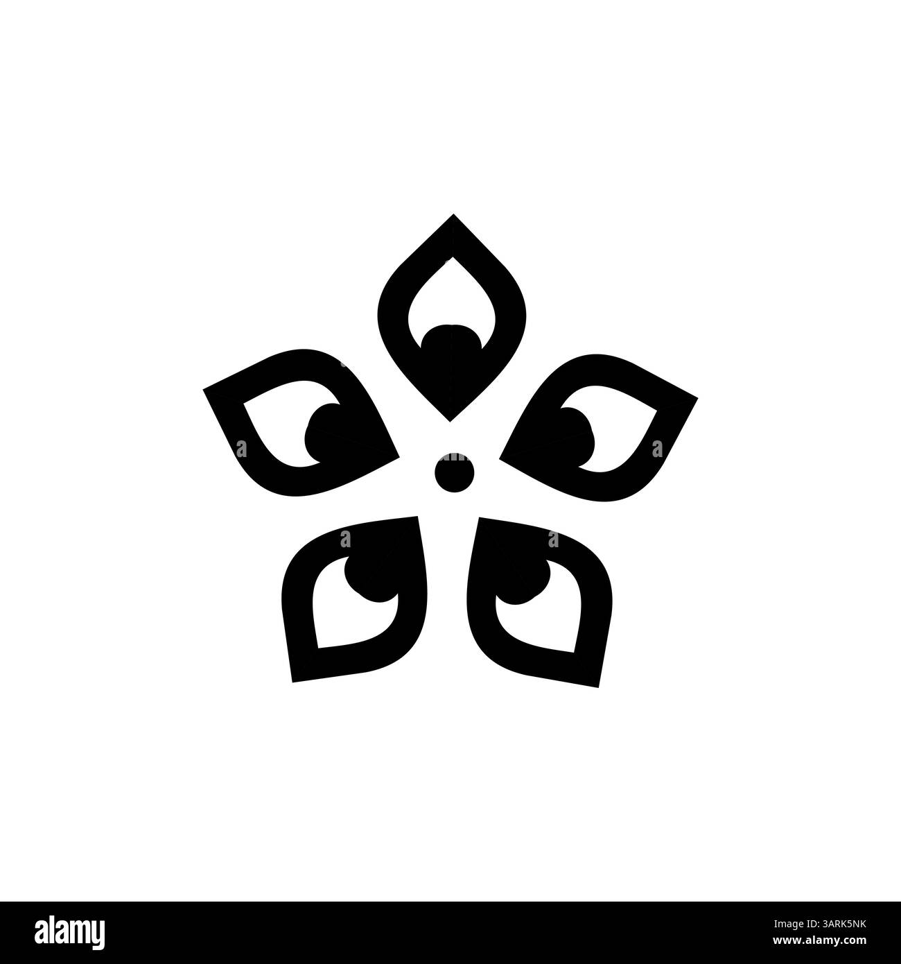 Flower design pattern on white background Stock Vector Image & Art - Alamy