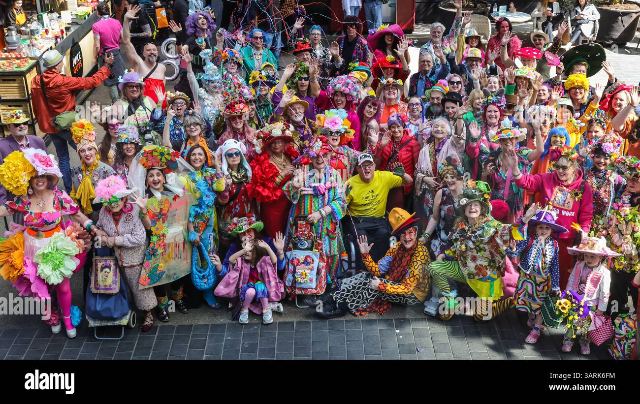 London, UK. 17th Apr, 2025. The group photo proves very popular with ...