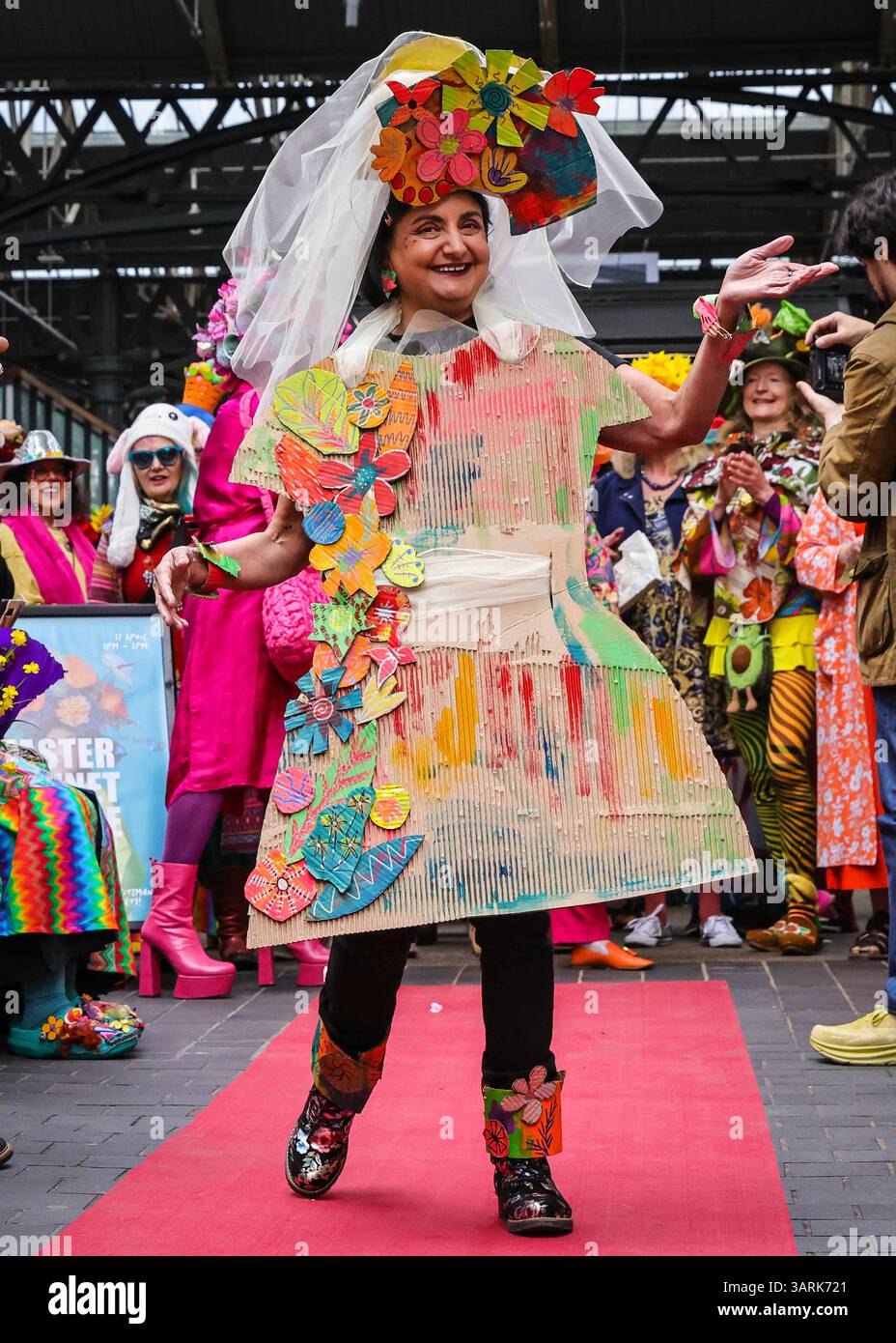 London, UK, 17th April 2025. Participants show off their colourful ...