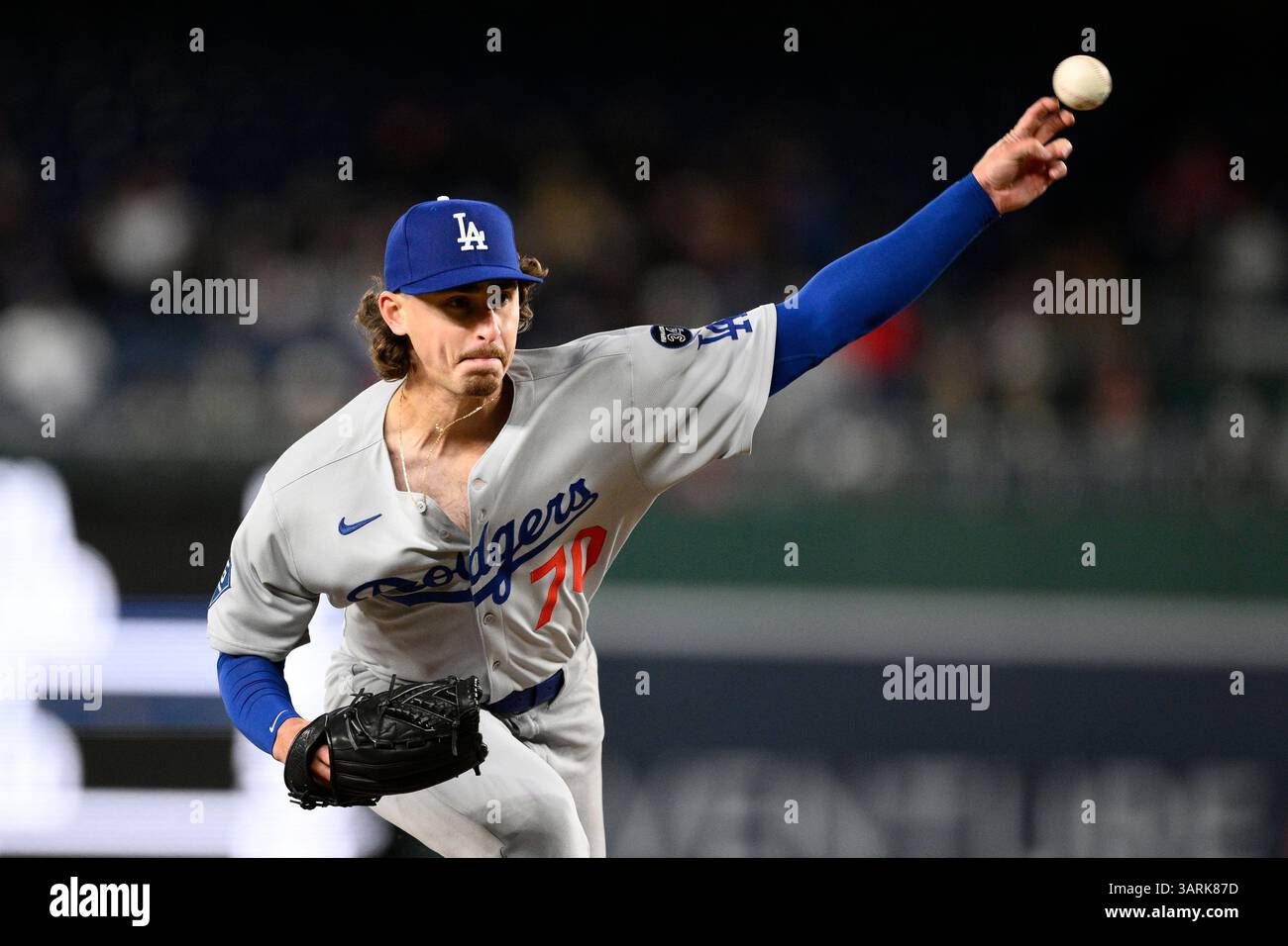 Los Angeles Dodgers starting pitcher Justin Wrobleski (70) in action ...