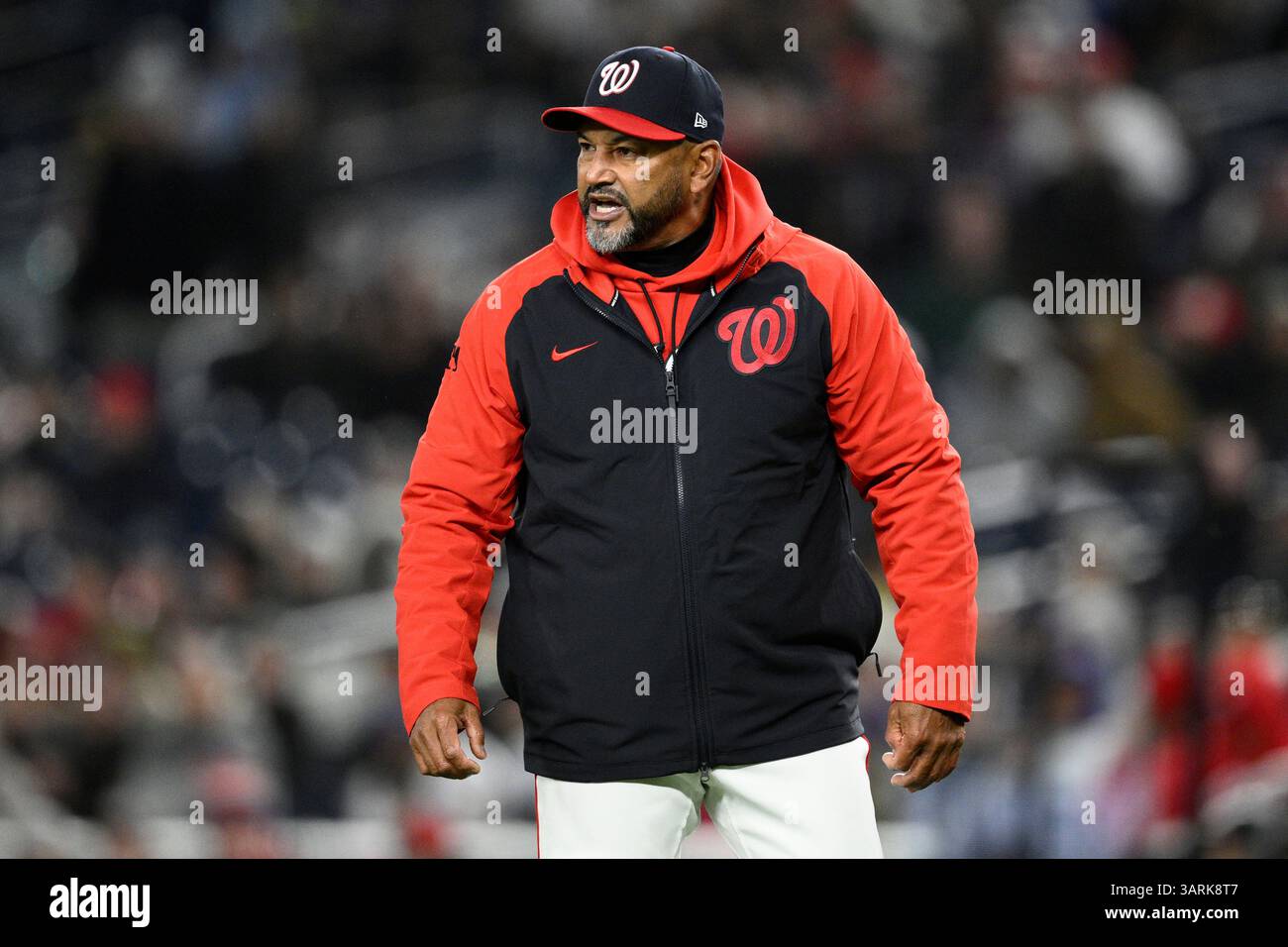 Washington Nationals manager Dave Martinez (4) in action during a ...