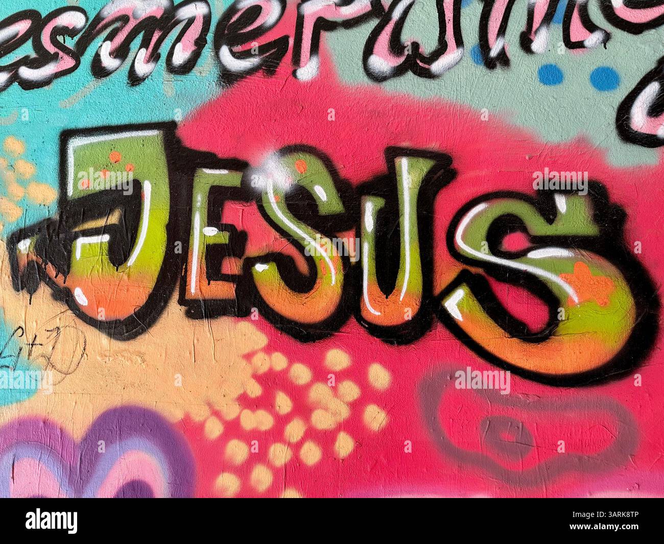 Jesus graffiti in Vienna Stock Photo - Alamy