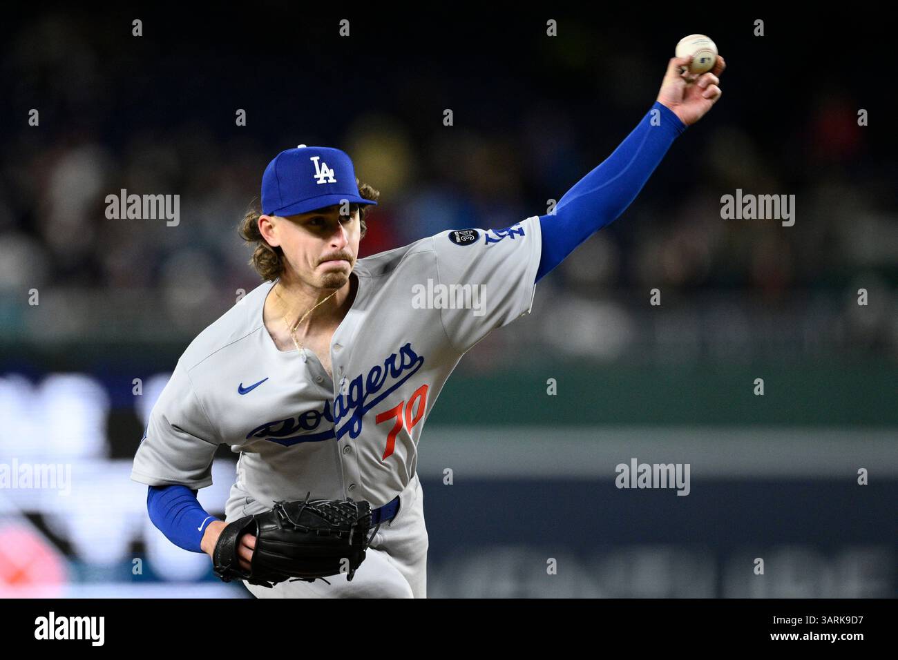 Los Angeles Dodgers starting pitcher Justin Wrobleski (70) in action ...