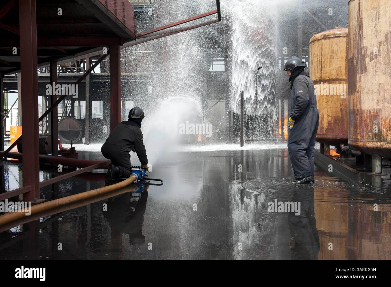 April 23, 2013 - Rotterdam, The Netherlands - The trainings centre of Falck Risc in the port of ...