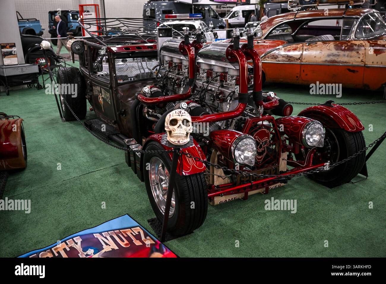 Vintage hot rods on display during the 2025 New York International Auto ...